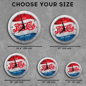 Pepsi Cola Neon Clock, Pepsi Cola Vintage Clock, Pepsi Cola Wall Clock ...