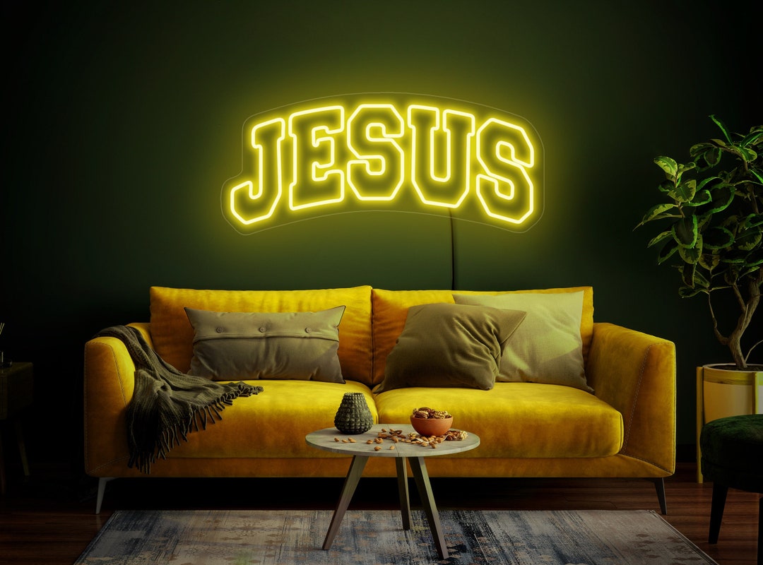 Jesus Neon Sign, Jesus Light Sign, Christian Neon Sign, Jesus Christ ...