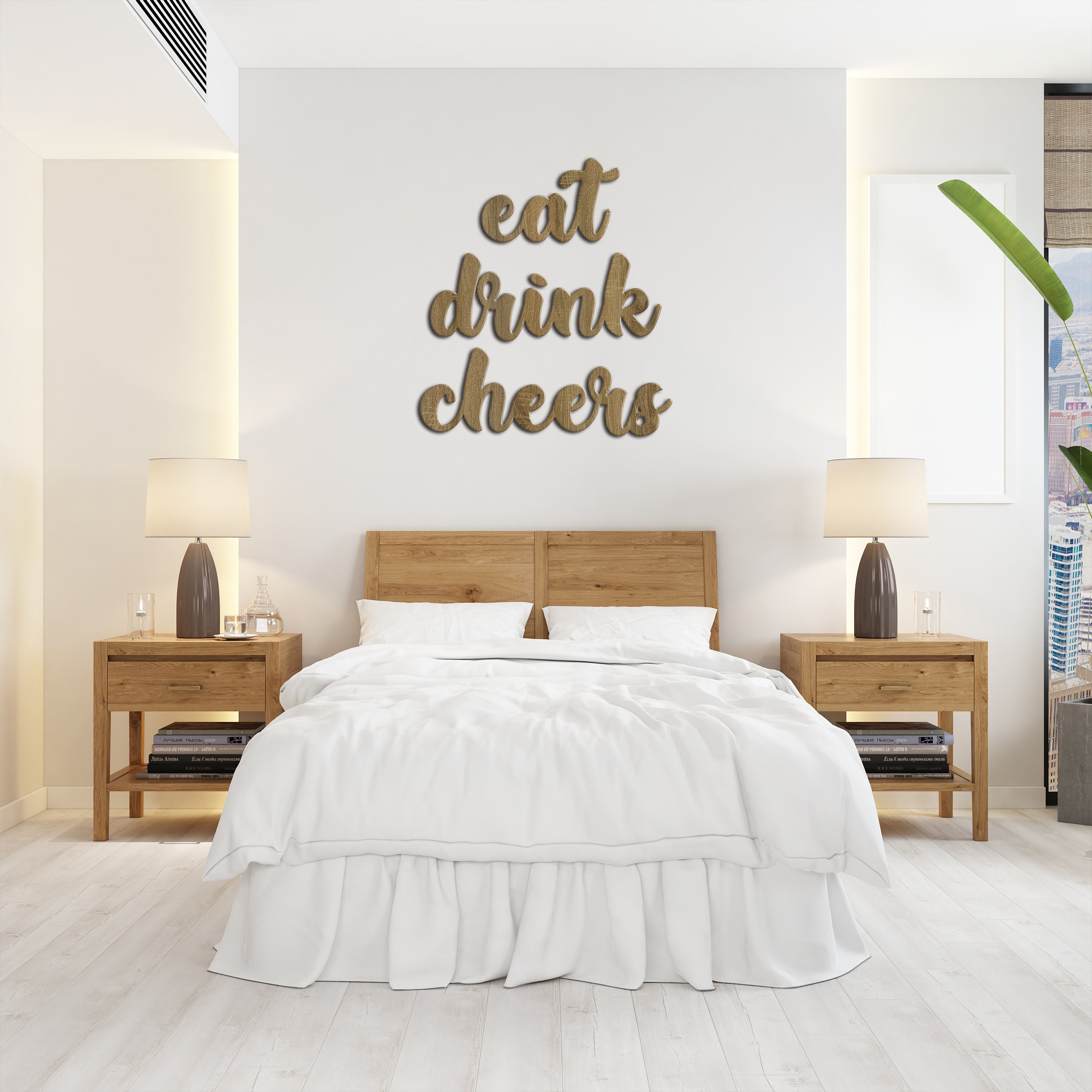 Eat Drink Cheers Sign Eat Drink Wall Decor Wood Eat Sign - Etsy
