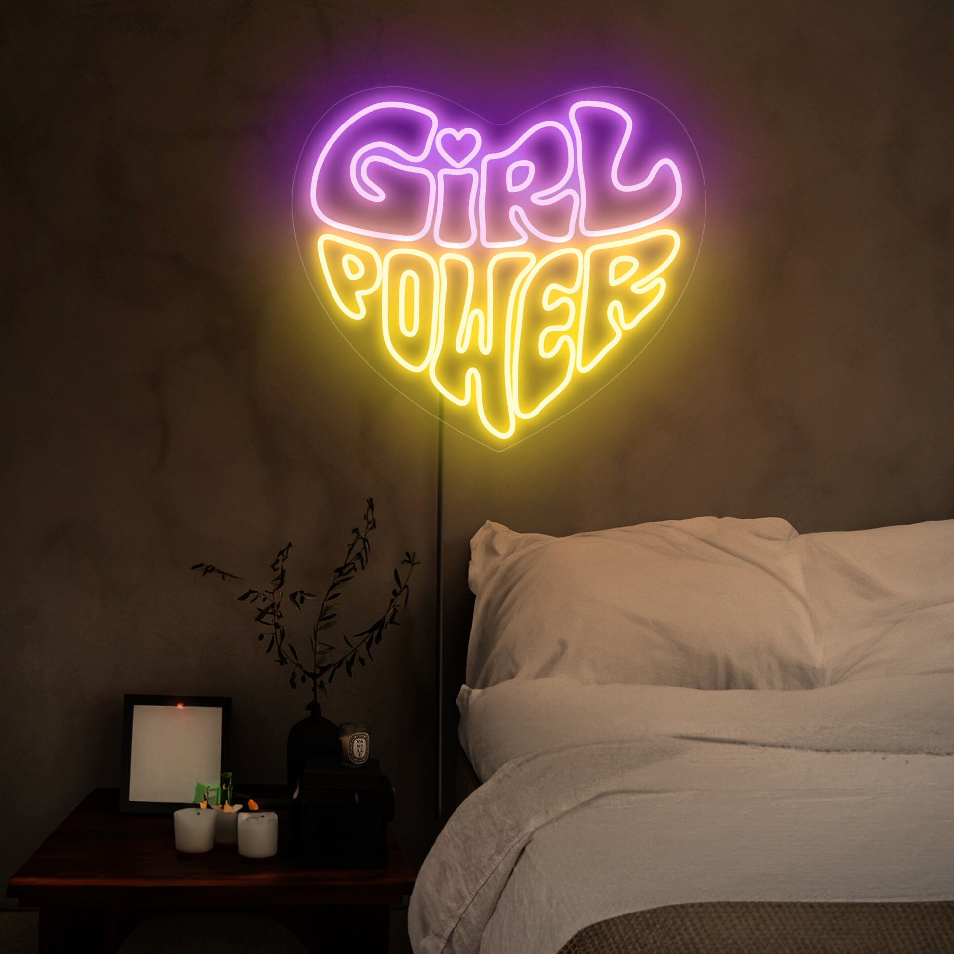Girl Power Neon Sign, Girl Neon Sign, Girl Power Sign, Girls Room Decor ...