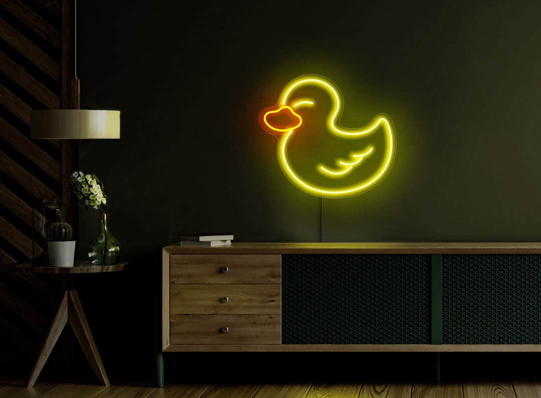 Duck Neon Sign, Rubber Duck Neon Sign, Duck Led Sign, Cute Neon, Rubber ...