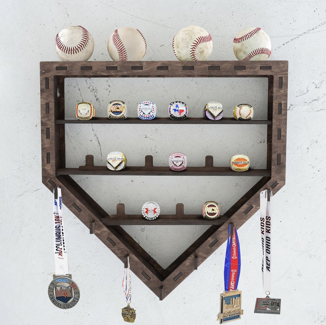 Baseball Ring Holder, Baseball Showcase, Baseball Ring Display Case ...