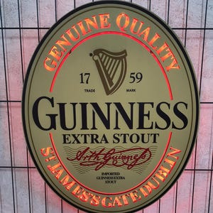 Guinness Neon Sign, Guinness Led Sign, Guinness Light, Guinness Beer ...