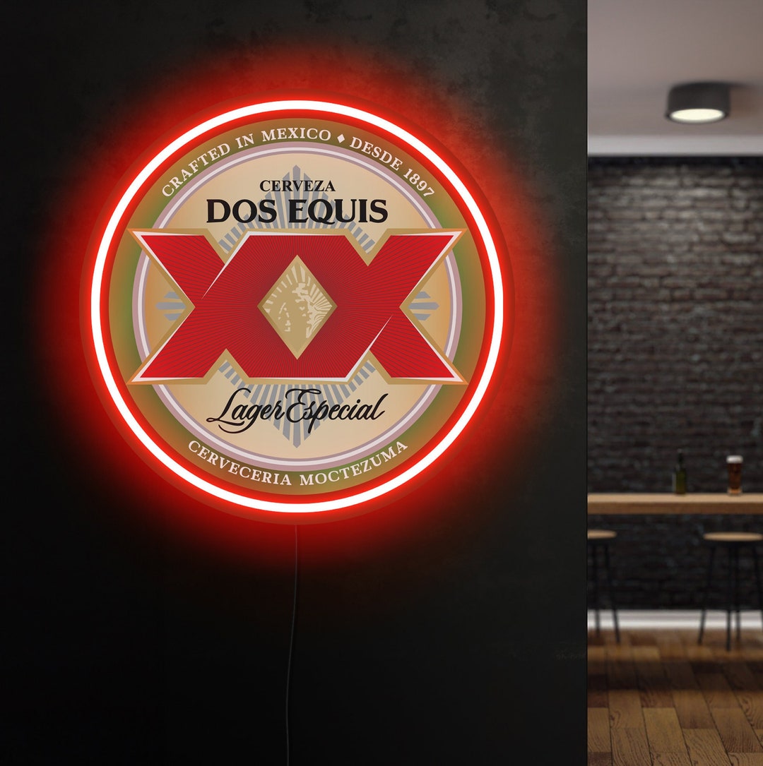 Dos Equis Led Sign, Dos Equis Logo, Dos Equis Beer Sign, Bar Neon Sign ...
