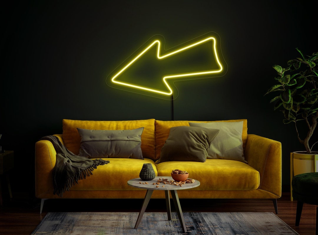 Arrow Neon Sign, Arrow Led Sign, Navigation Neon Sign, Neon Sign ...