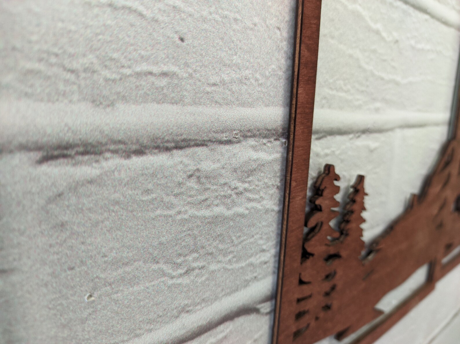 Wood Mountain Wall Art Decor Wooden Mountains Art 3 Panel - Etsy