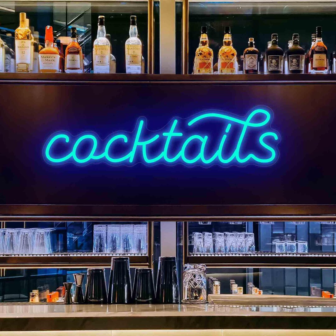 Cocktails Neon Sign, Cocktails Led Sign, Bar Neon Sign, Cocktail Lounge ...