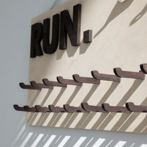 Race Medal Display Case, Wood Race Medal Hanger, Marathon Medal Hook ...