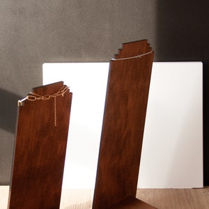 Wood Necklace Display Stand, Necklace Display Wooden, Wood Jewelry ...