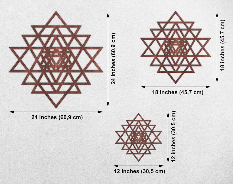 Sri Yantra Wood Sri Yantra Wall Hanging Shri Yantra Wall | Etsy