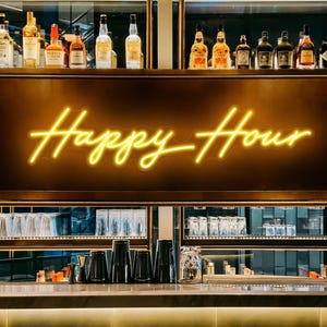 Happy Hour Neon Sign, Happy Hour Led Sign, Bar Neon Sign, Home Bar Neon ...