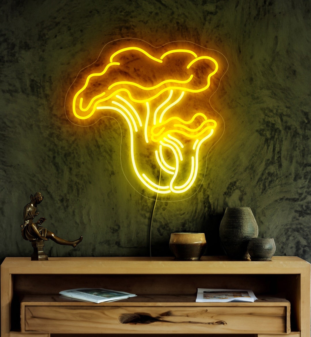 Mushroom Neon Sign, Mushroom Led Sign, Wild Mushroom Sign, Mushroom ...