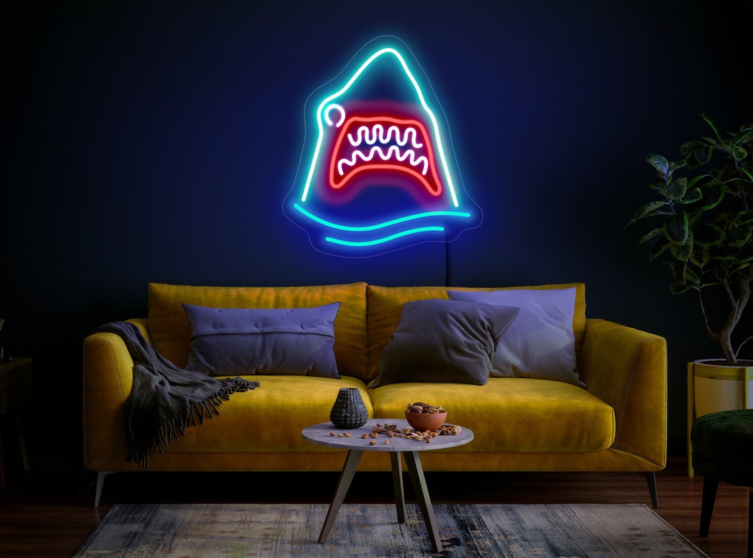 Shark Neon Light, Fish Neon Sign, Shark Light Sign, Animal Neon Sign ...