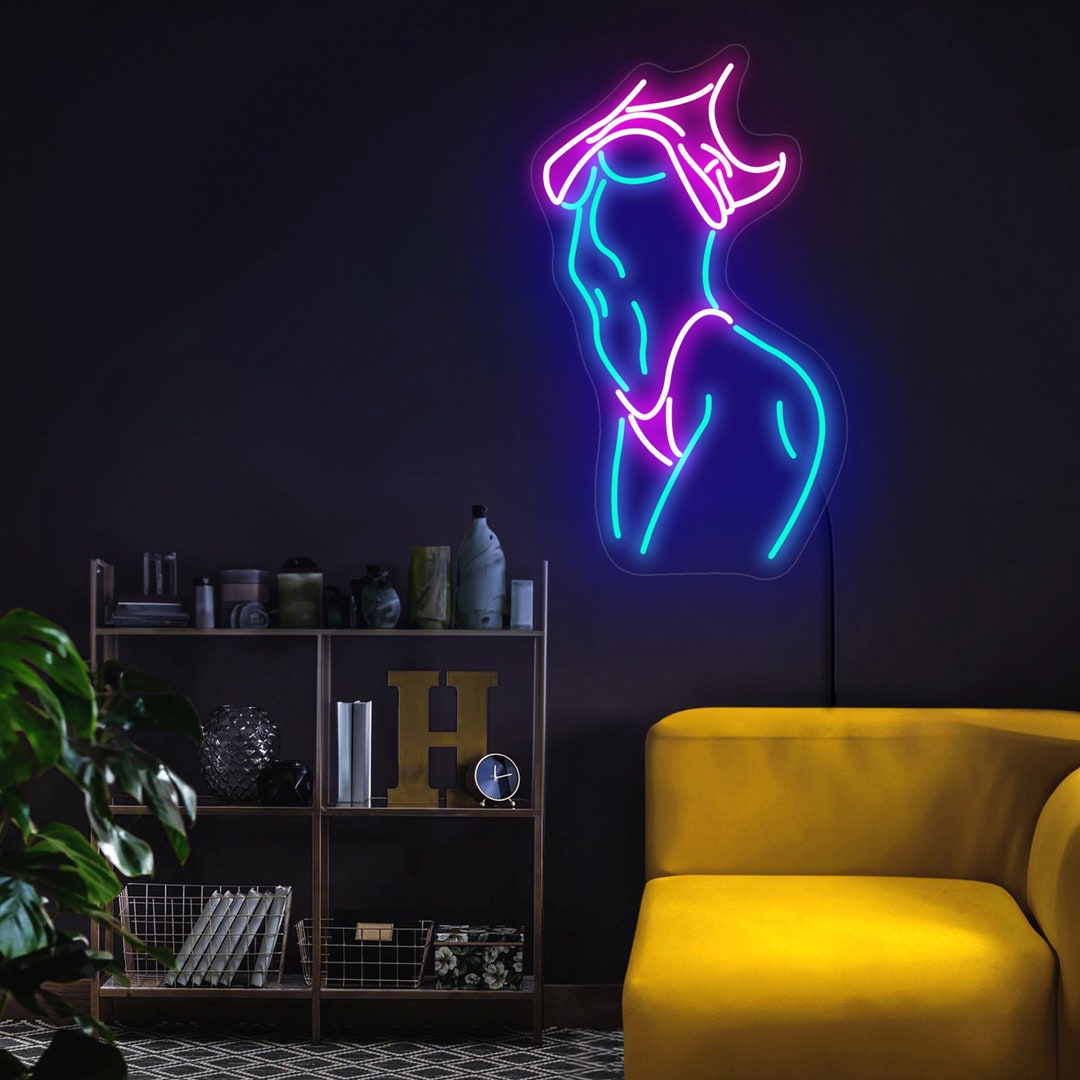 Woman Neon Sign, Body Neon Sign, Lady Neon Sign, Girl Body Neon Sign ...
