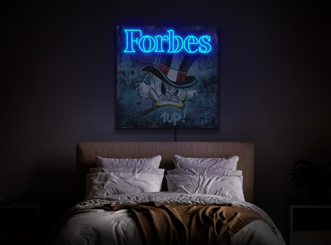 Forbes Neon Light, Scrooge Mcduck Neon Sign, Crypto Currency Sign ...