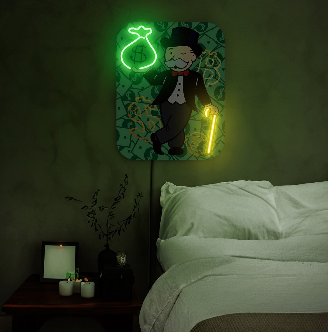 Monopoly Neon Light, Monopoly Light Sign, Monopoly Man Sign, Monopoly ...