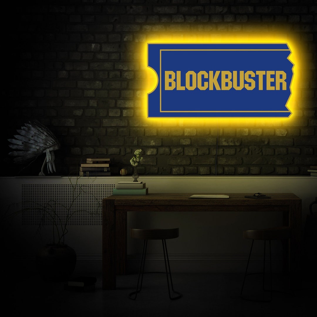 Blockbuster Neon Light, Blockbuster Led Sign, Blockbuster Sign, Home ...