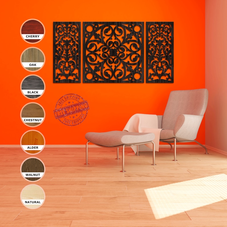 3 Panel Wood Wall Art Wooden Panel Wall Decor Wooden Panel - Etsy