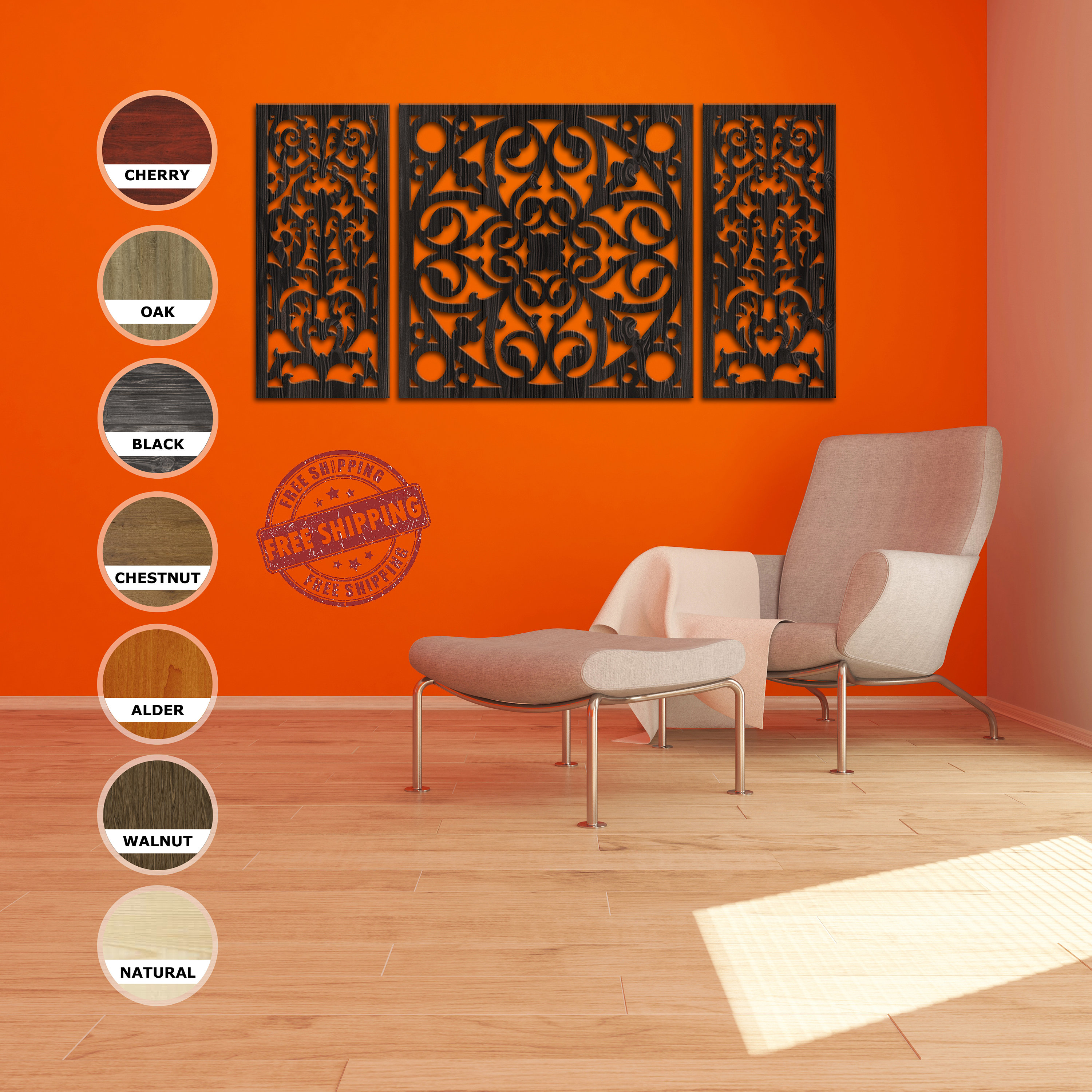 3 Panel Wood Wall Art Wooden Panel Wall Decor Wooden Panel - Etsy