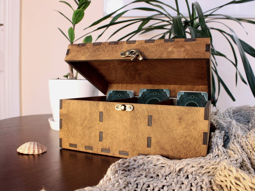 Trading Card Box Wooden Trading Card Storage Playing Cards - Etsy