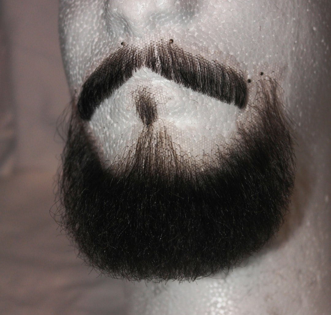 Realistic Fake Moustache and Beard Set. Full Hand Made for Film ...