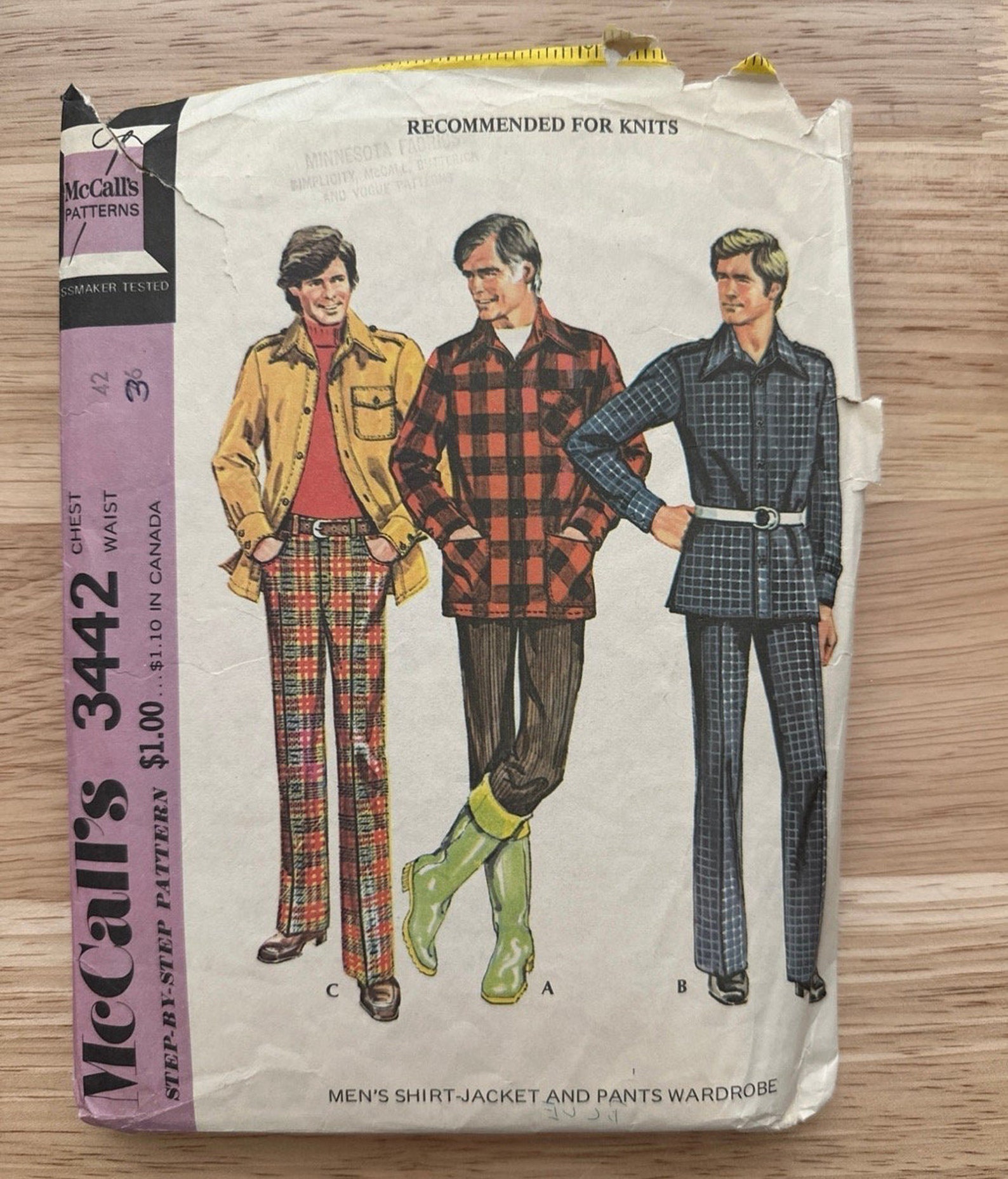 4 Vintage Men’s Clothing Patterns - Etsy