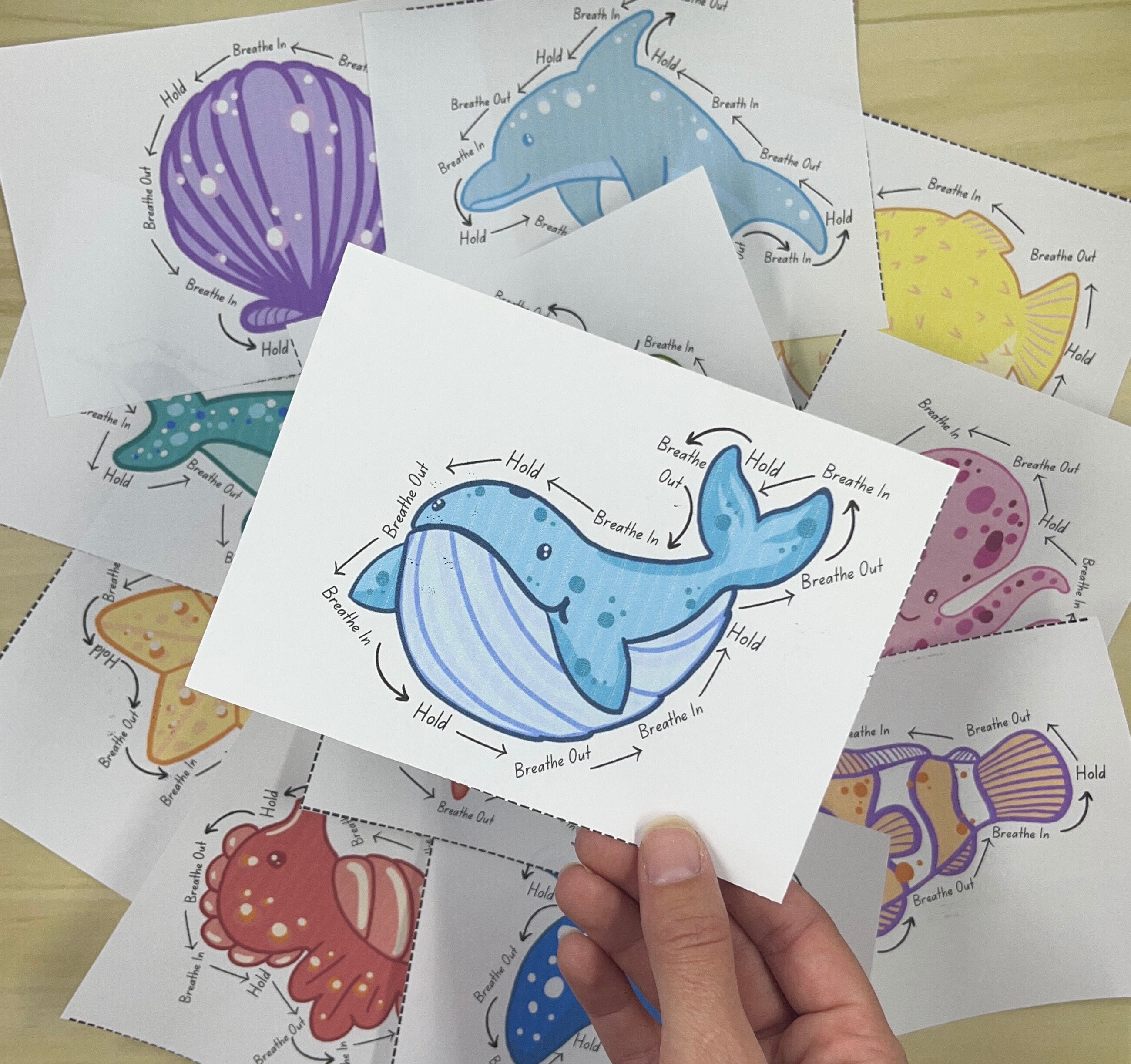 Kids Mindful Breathing Cards, Social Emotional Learning, Coping Skills ...