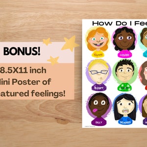 Feelings Skill Flashcards, Emotion Identification for Kids, Social ...