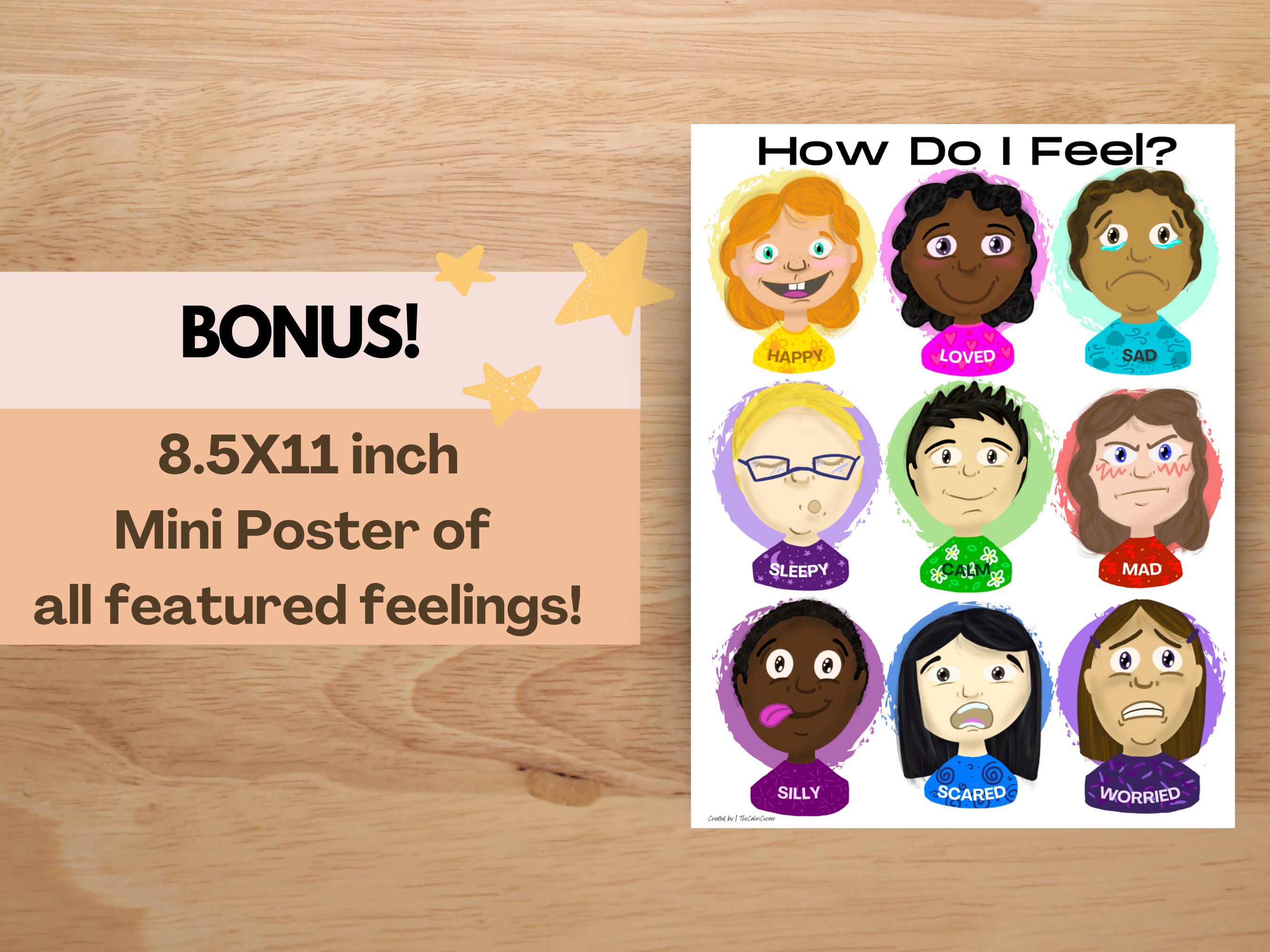 Feelings Skill Flashcards, Emotion Identification for Kids, Social ...