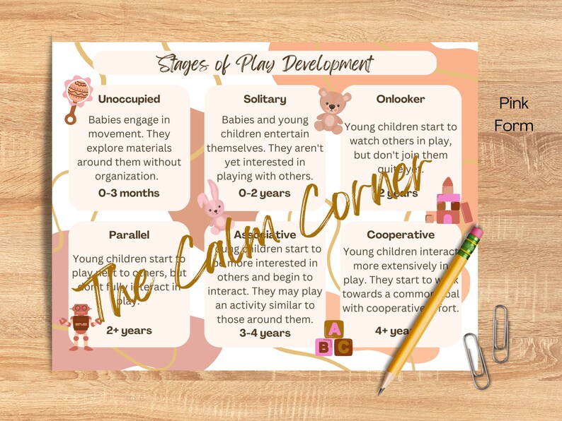 Developmental Milestones Stages of Play Quick Reference Form - Etsy ...