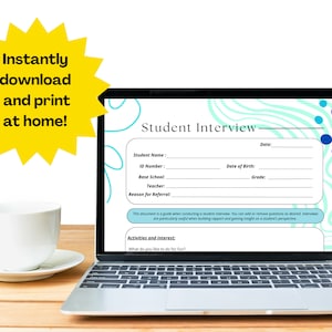 Student Interview Form | Clinical Interview Form | School Psychologist ...