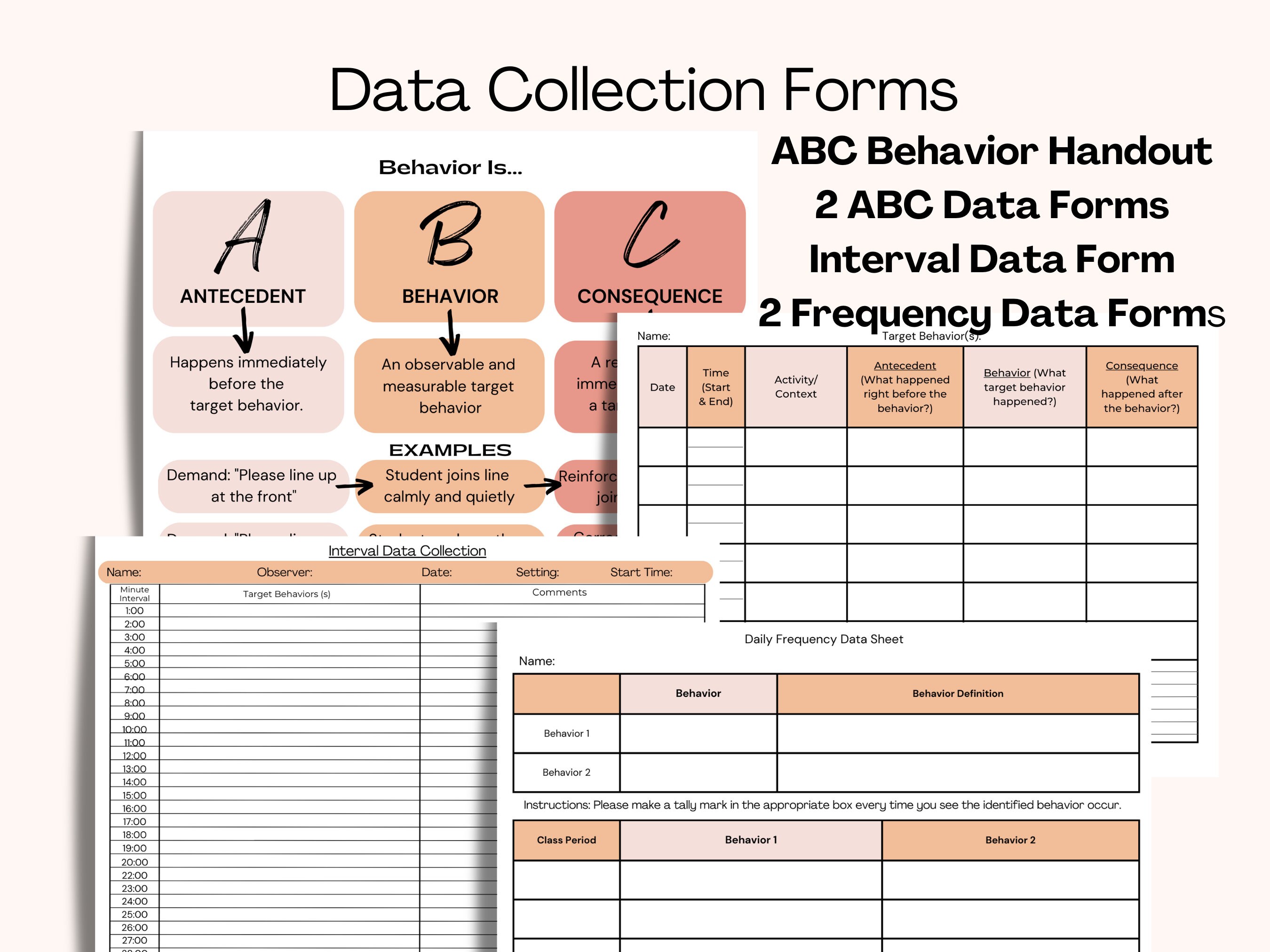 Functional Behavior Assessment Bundle FBA/BIP Special - Etsy