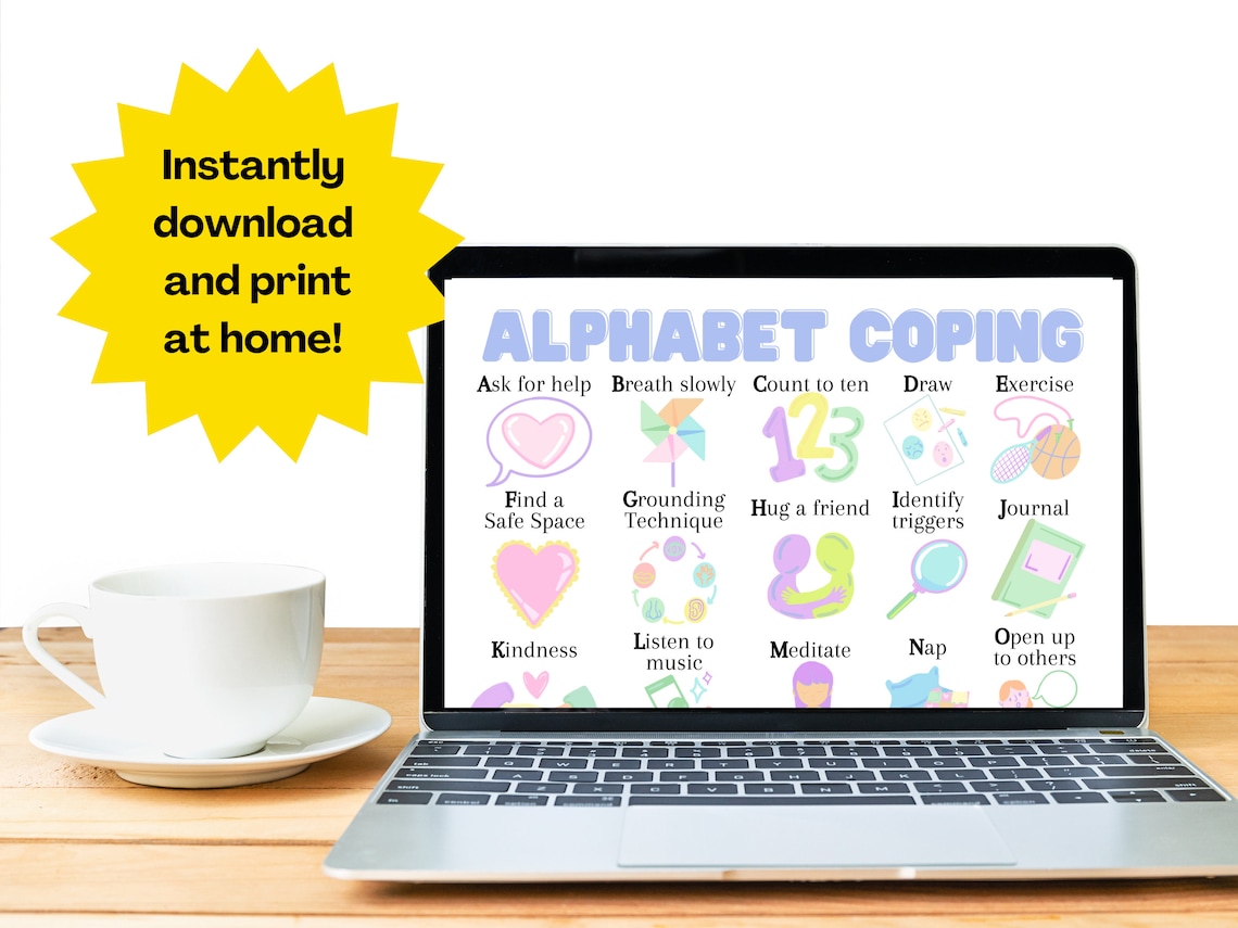 A-Z Coping Skills Cards, Social Emotional Learning, Coping Skills ...