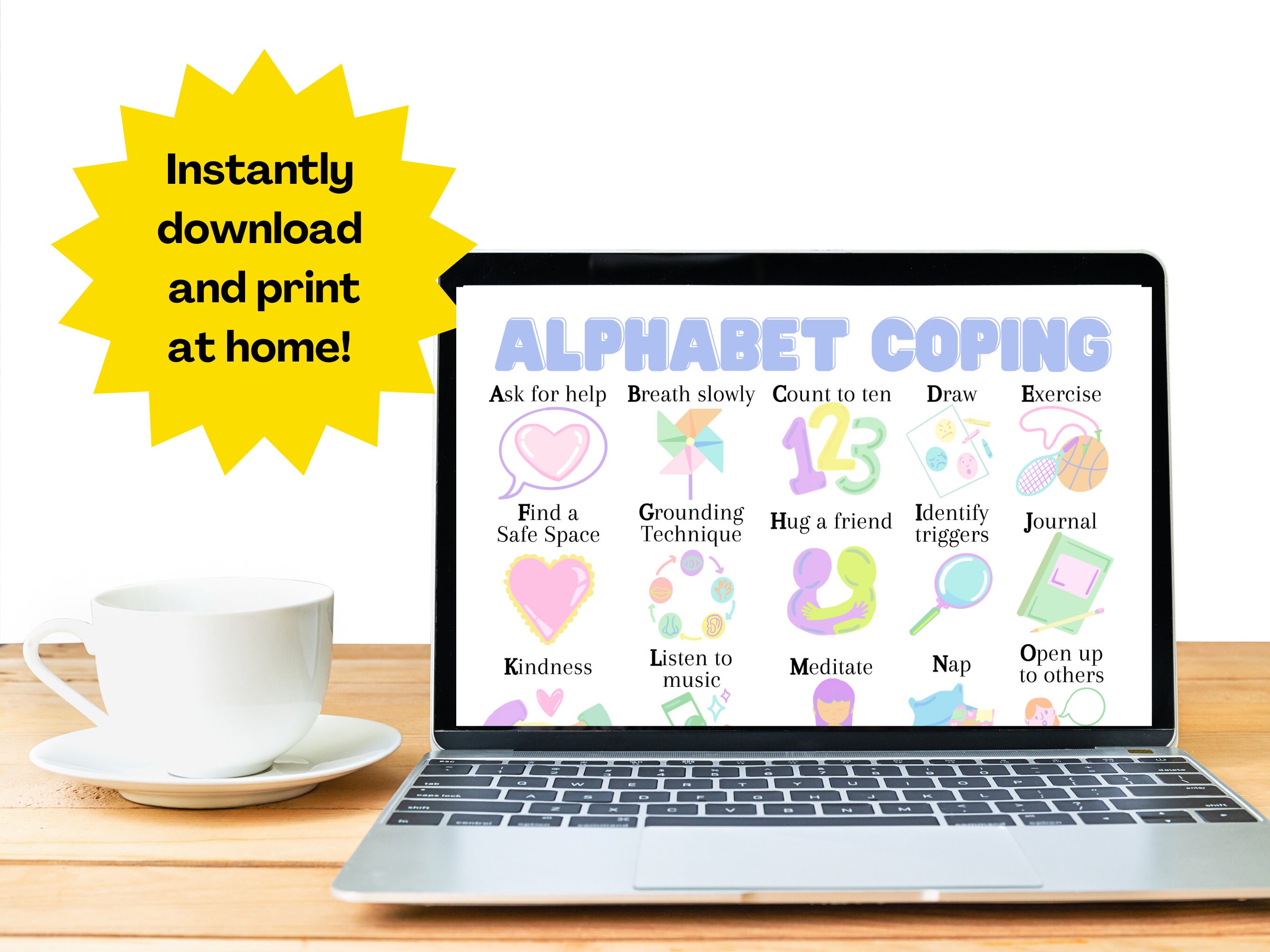 A-Z Coping Skills Cards, Social Emotional Learning, Coping Skills ...