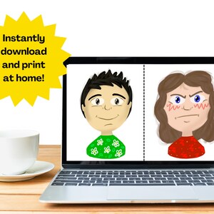 Feelings Skill Flashcards, Emotion Identification for Kids, Social ...