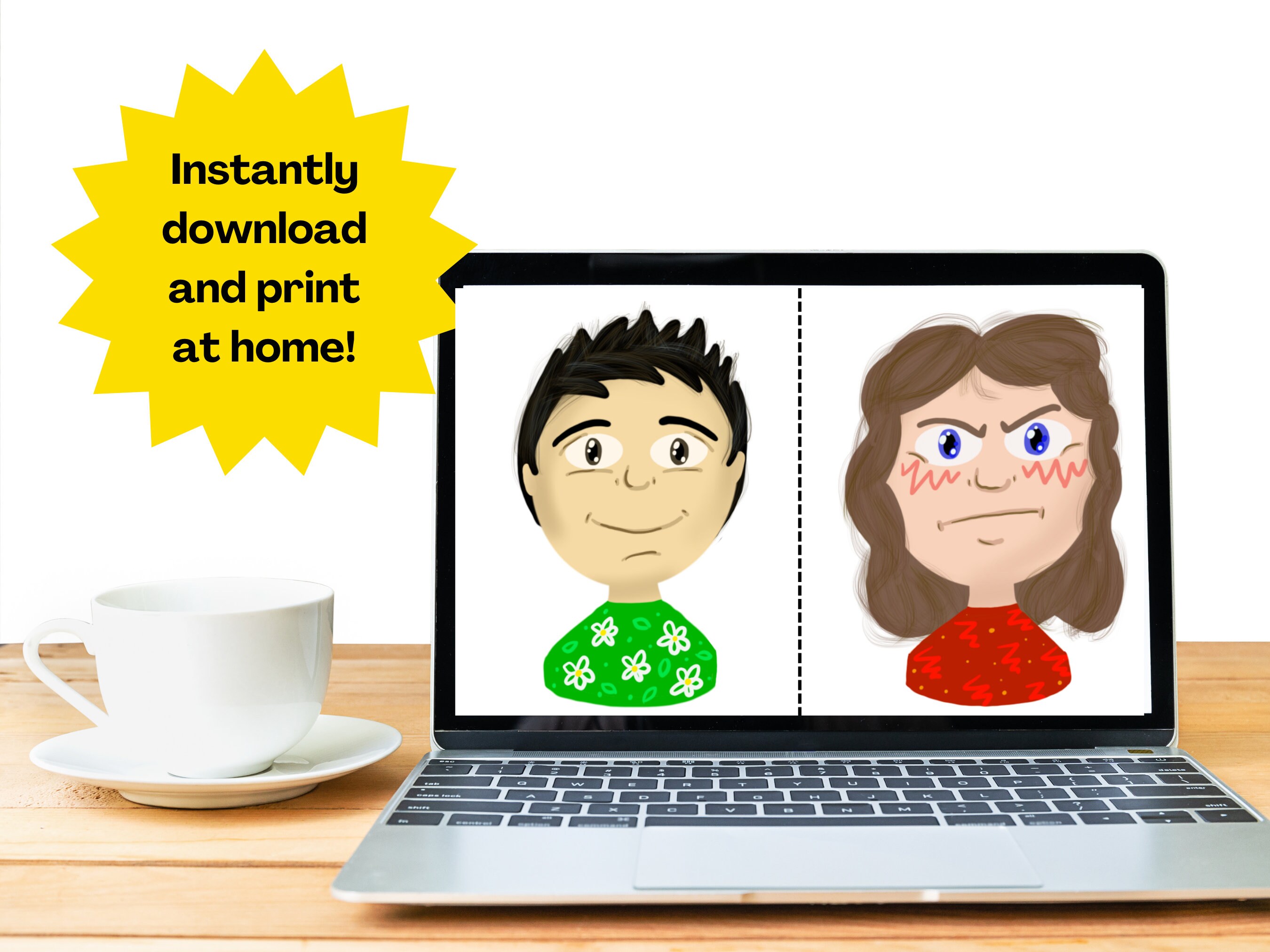 Feelings Skill Flashcards, Emotion Identification for Kids, Social ...