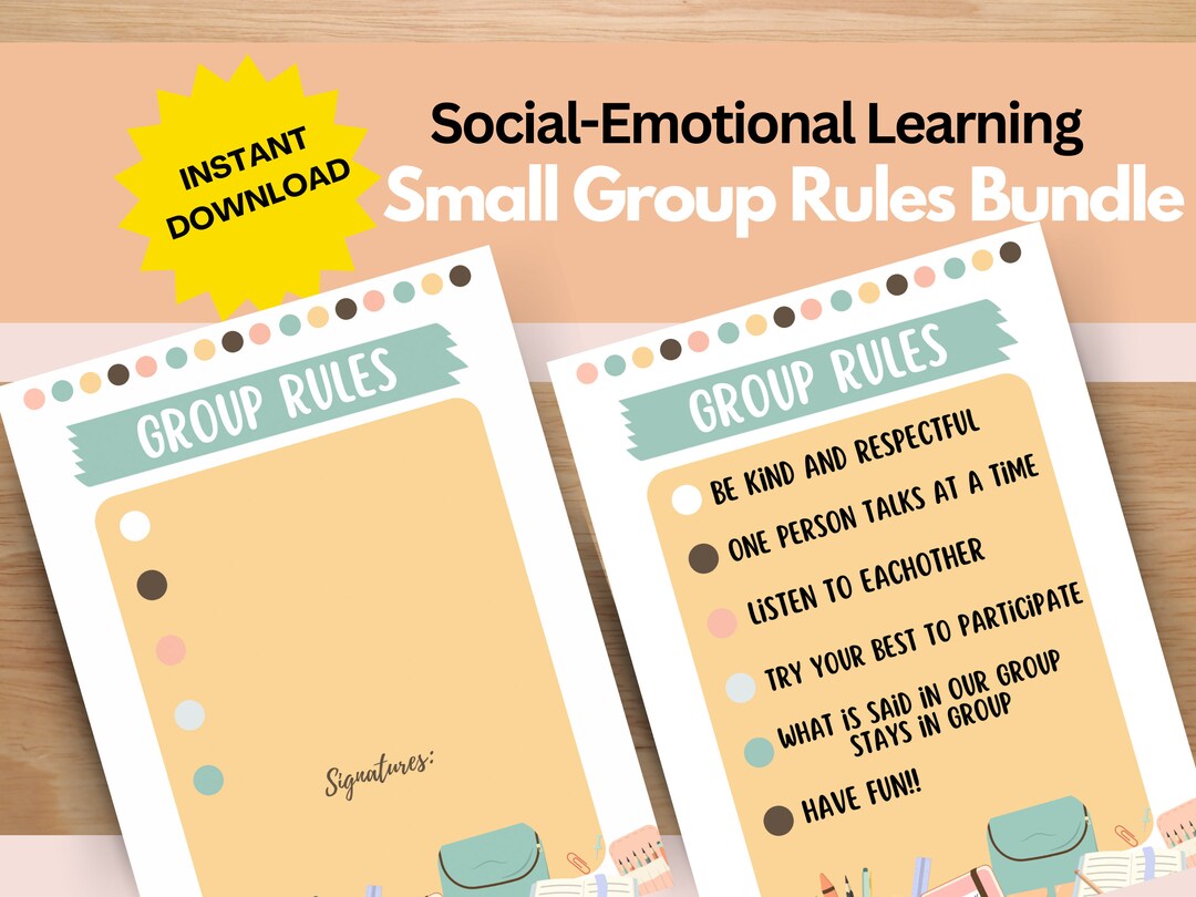 Small Group Rules Bundle, Social Emotional Learning, Small Group ...