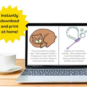 Mindful Breathing Cards, Social Emotional Learning, Coping Skills, Calm ...