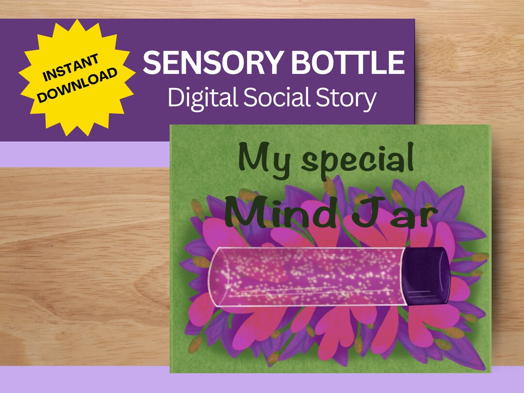Calm Down Bottle Social Story, Sensory Bottle Social Story, Social ...