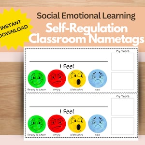 Self Regulation Classroom Nametag, Classroom Management Tool, Social ...