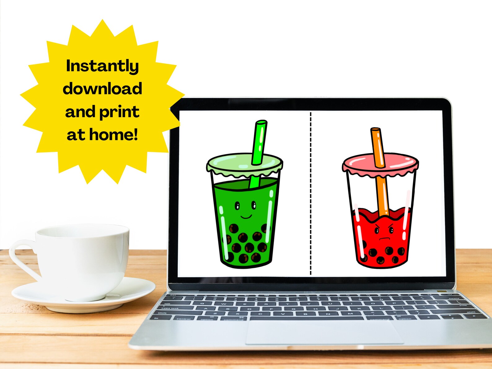 Bubble Tea Themed Feelings Skill Cards, Emotions Flashcards, Social ...