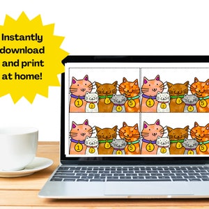 Cat-themed Positive Behavior Punch Card, Classroom Behavior Management ...