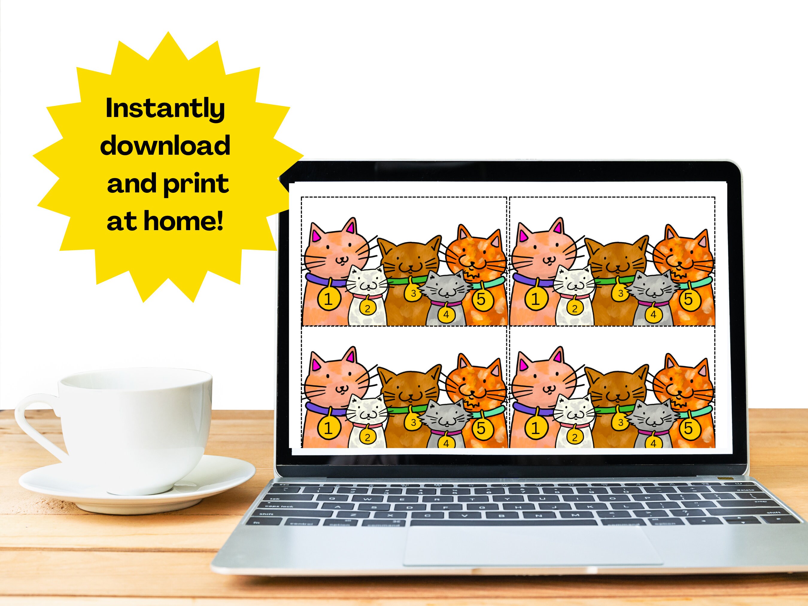 Cat-themed Positive Behavior Punch Card, Classroom Behavior Management ...