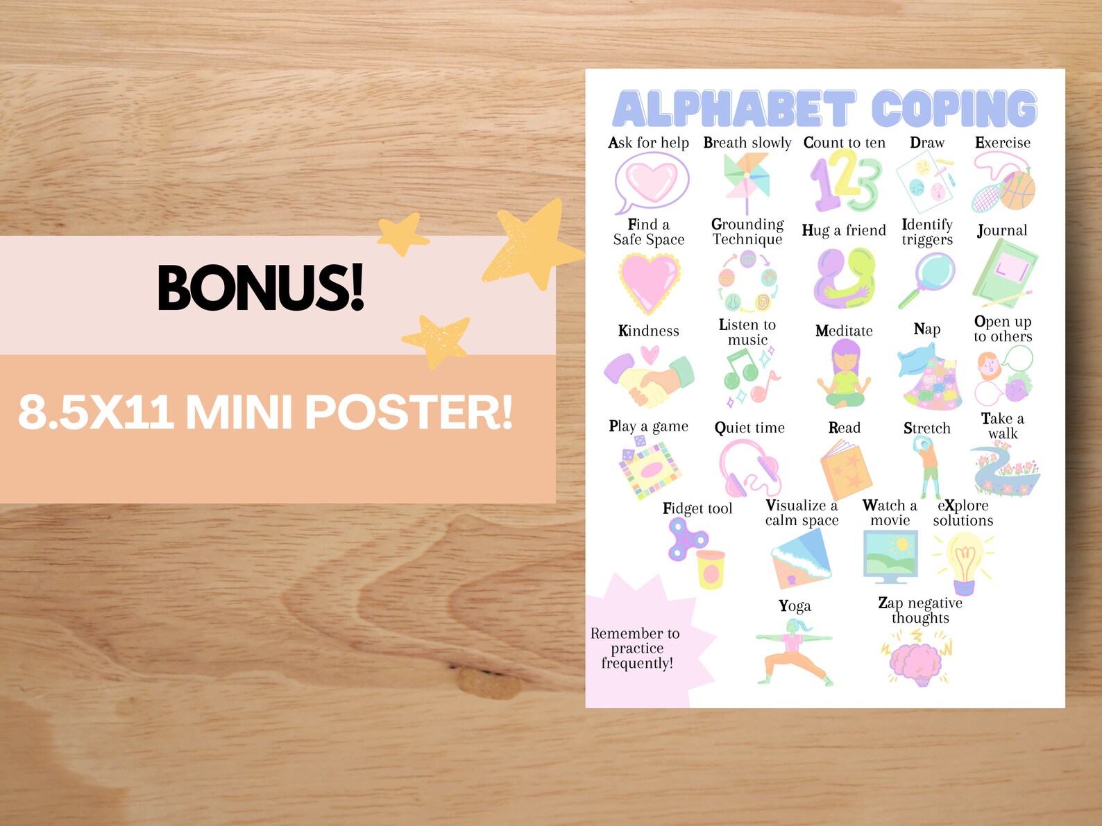 A-Z Coping Skills Cards, Social Emotional Learning, Coping Skills ...