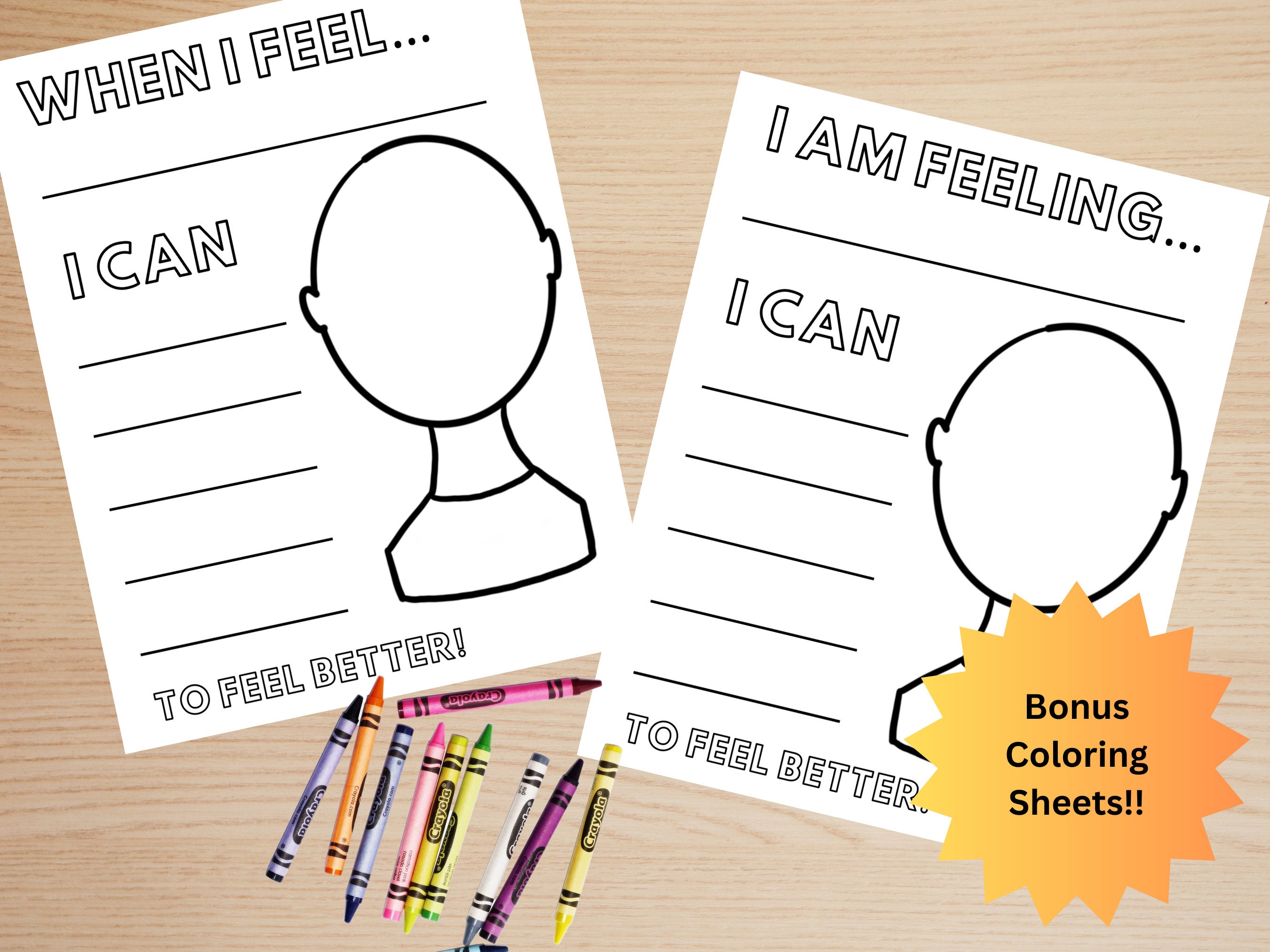 Feelings Skill Flashcards, Emotion Identification for Kids, Social ...