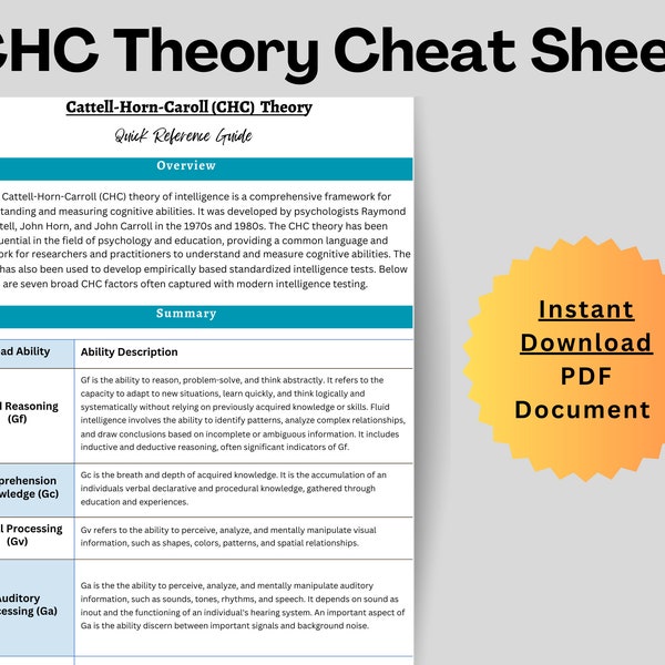 School Psychology Cheat Sheet - Etsy