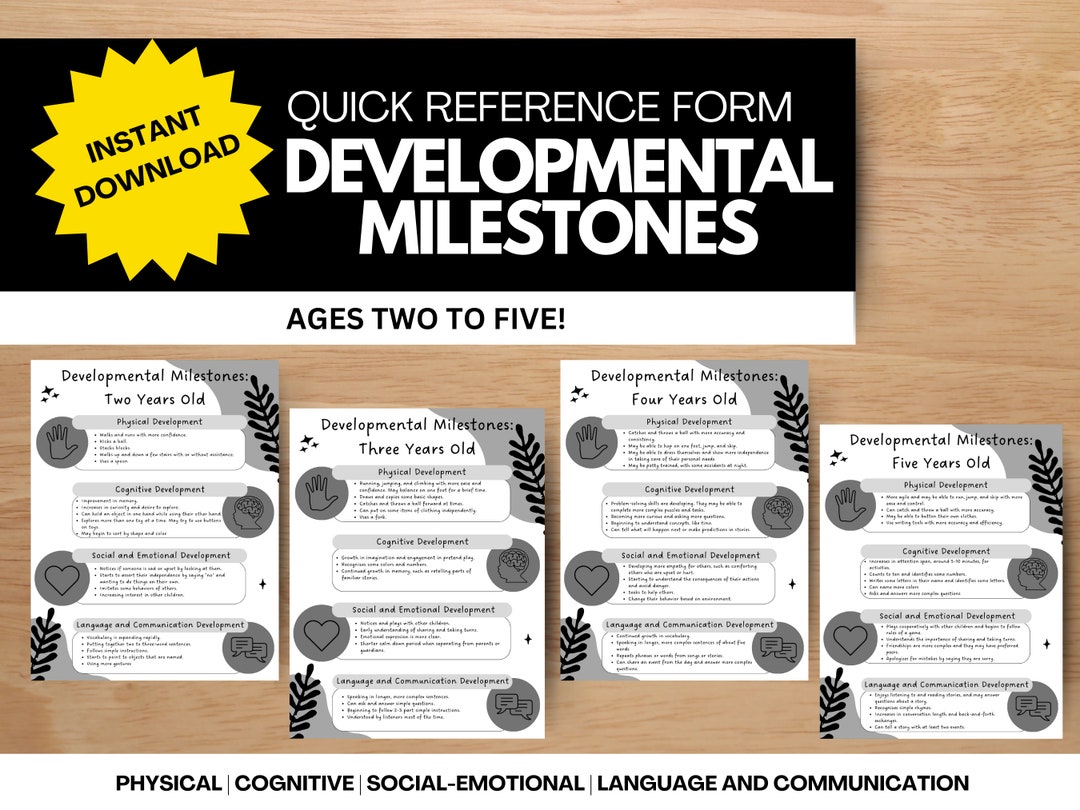 Developmental Milestones Reference Guides, School Psychology ...