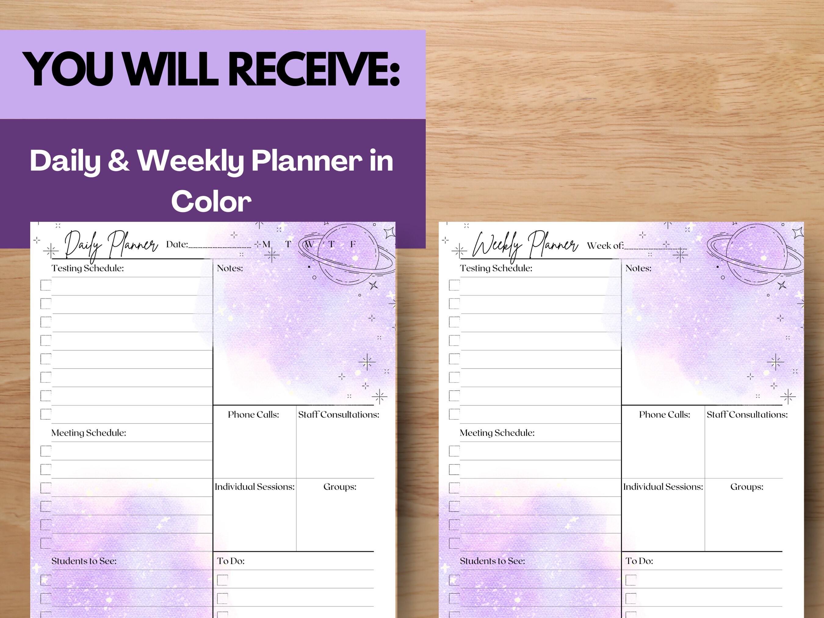School Psychologist Daily Planner, School Psychologist Weekly Planner ...