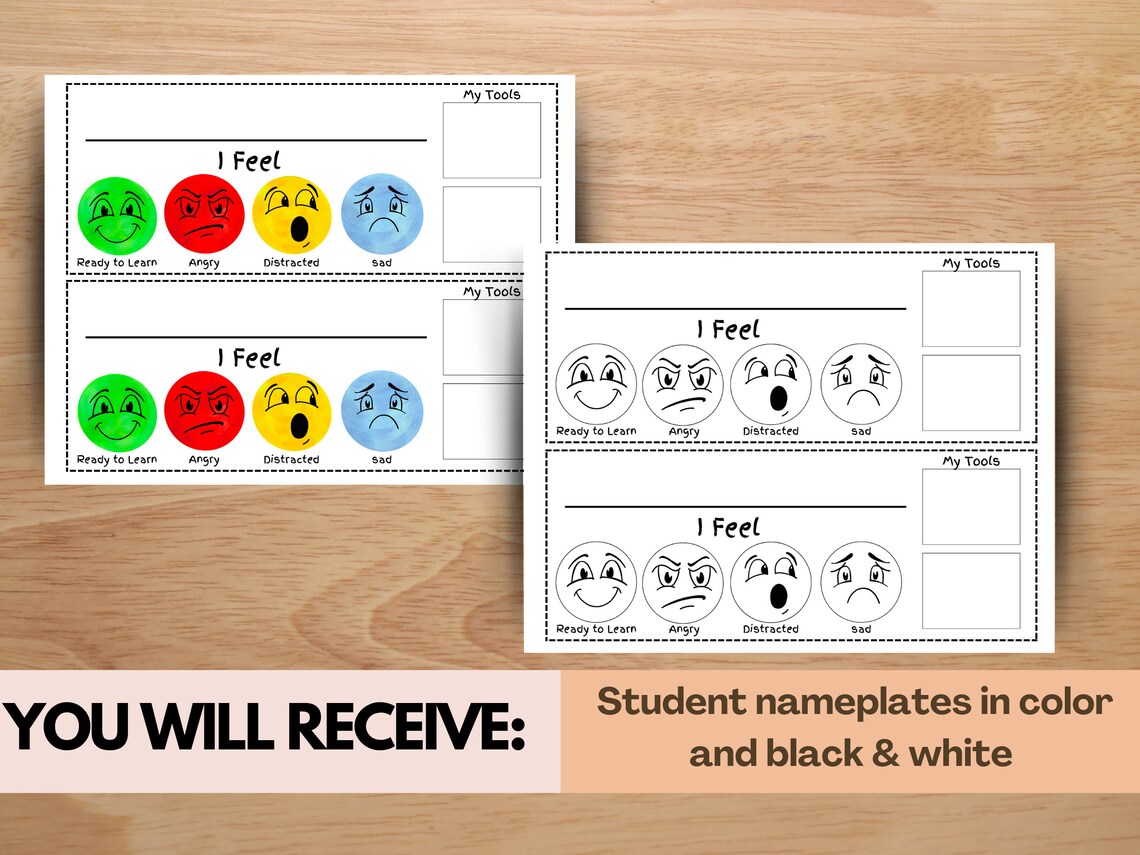 Self Regulation Classroom Nametag, Classroom Management Tool, Social ...