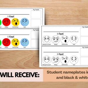 Self Regulation Classroom Nametag, Classroom Management Tool, Social ...